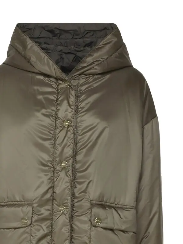Max Mara Buttoned Hooded Jacket