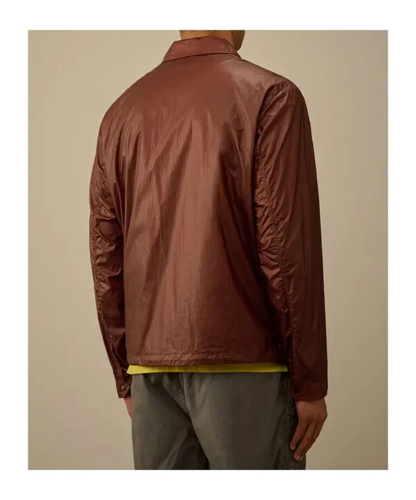 C.P. COMPANY Utility Jacket With Classic Collar And Lens Detail - Sable/brown
