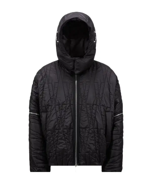 Moncler Quilted Hooded Down Jacket - Black