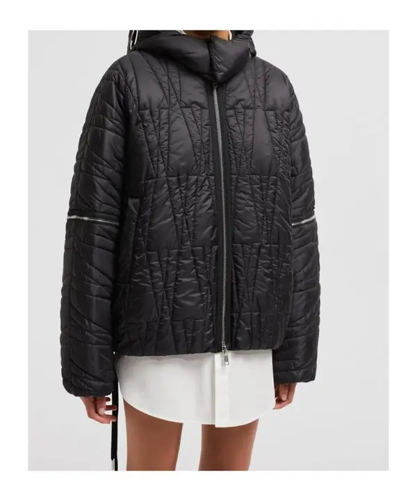 Moncler Quilted Hooded Down Jacket - Black