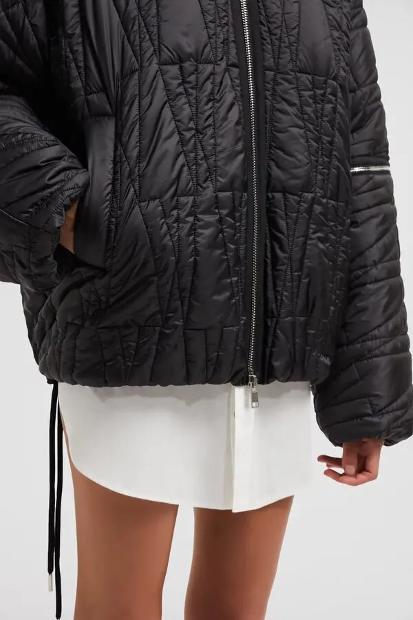 Moncler Quilted Hooded Down Jacket - Black