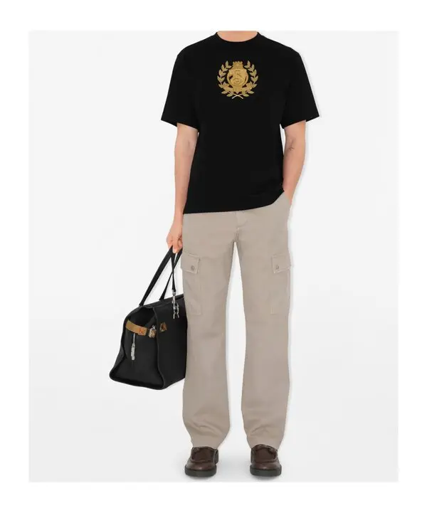 Burberry B Crest Cotton T-shirt - Black
