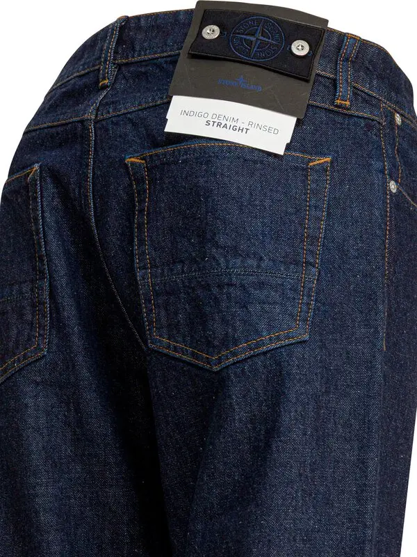 Stone Island Straight Leg Jeans - Blue