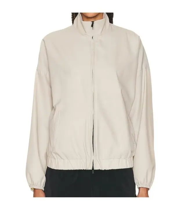 Fear Of God High Collar Zip-up Jacket - Nude