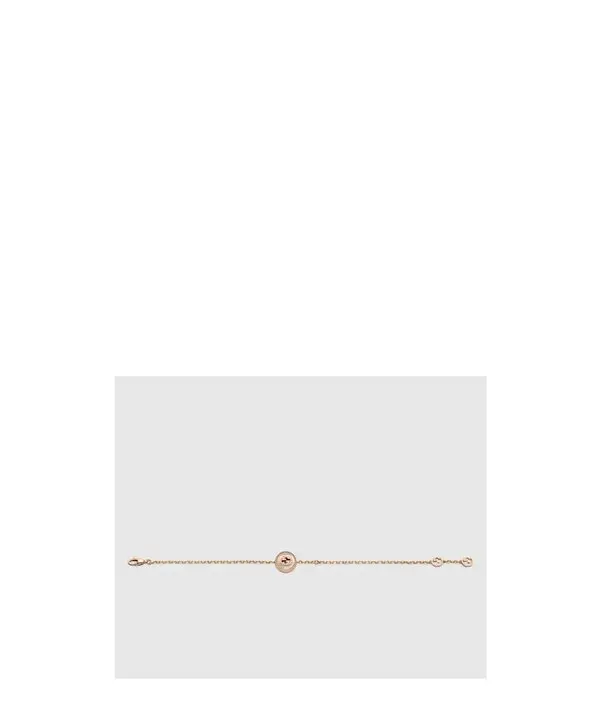 Gucci Interlocking Diamond Bracelet In 18k Rose Gold - Yellow