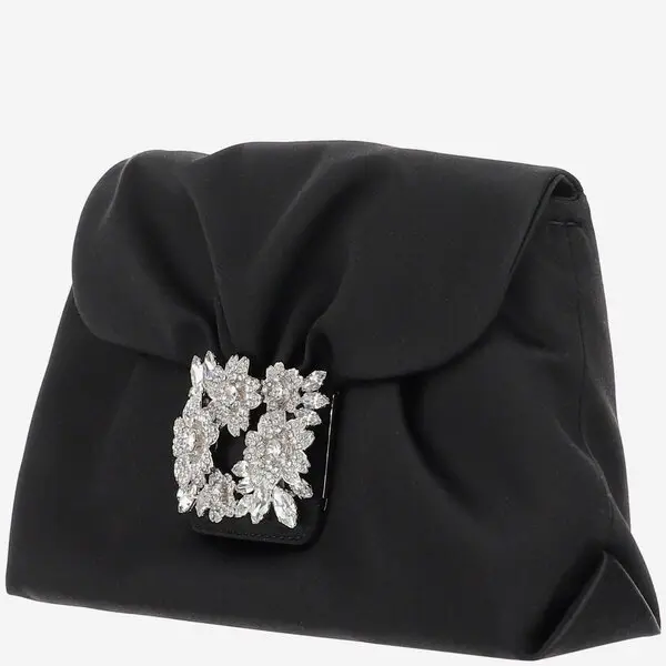 ROGER VIVIER Embellished Drape Clutch Bag