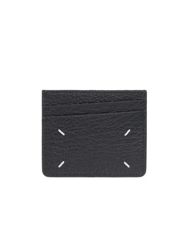MAISON MARGIELA Pebbled Effect Cardholder - Black