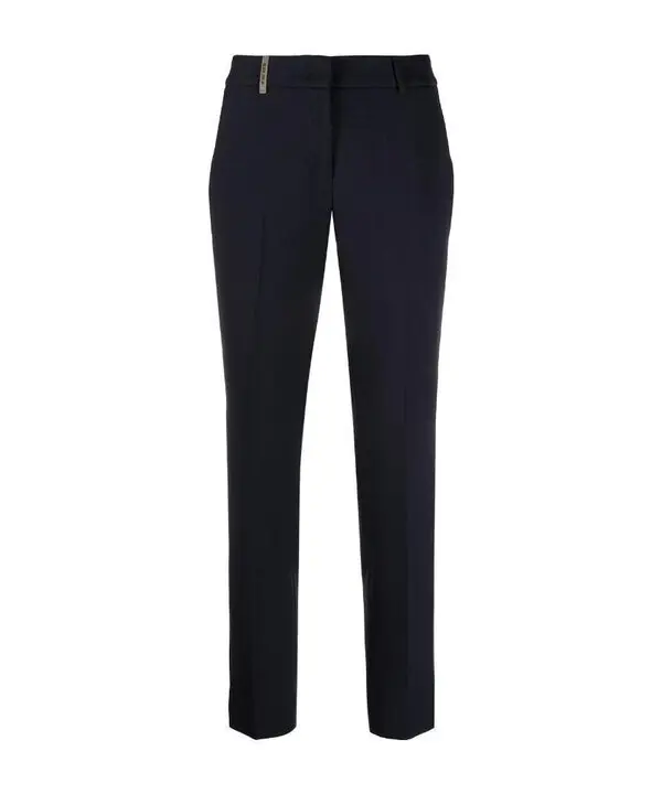 Peserico Double Technical Fabric Trousers - Black