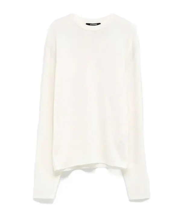 Jacquemus Crew-neck Long Sleeve Sweater - White