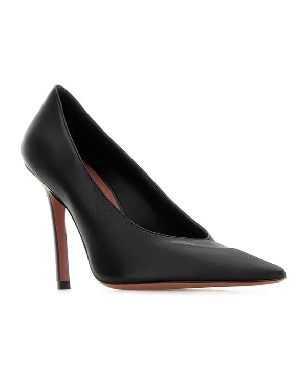 Amina Muaddi Pointed High Heels - Black