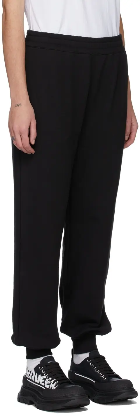 Alexander McQueen Logo Printed Jersey Joggers - Black
