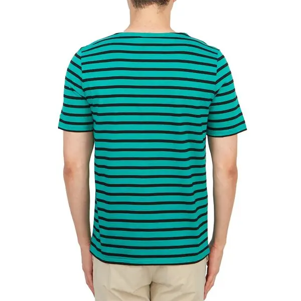 Saint James Striped Graphic T-shirt - Green