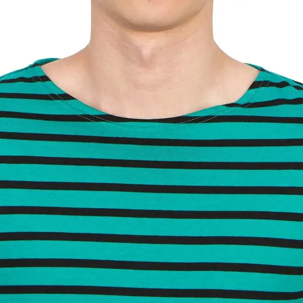 Saint James Striped Graphic T-shirt - Green