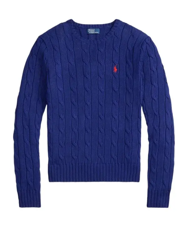 Polo Ralph Lauren Cable Knit Crewneck Sweater - Blue