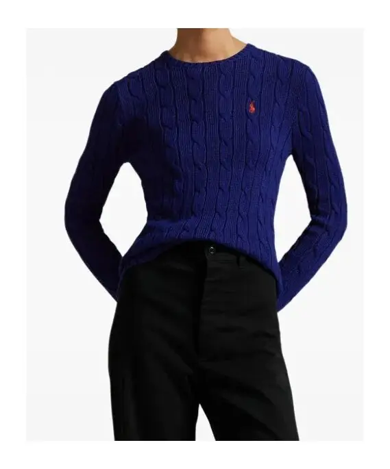 Polo Ralph Lauren Cable Knit Crewneck Sweater - Blue