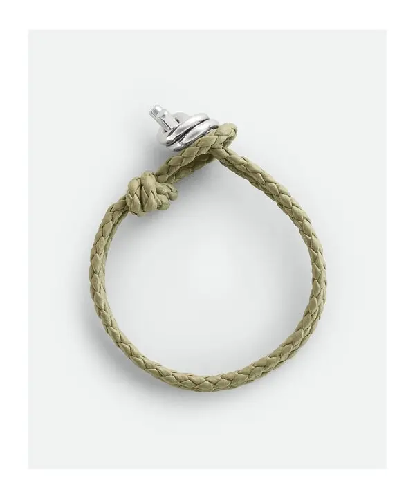 Bottega Veneta Knot Detailed Braided Bracelet