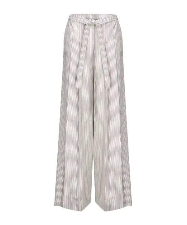 Alberta Ferretti Belted Wide Leg Pants