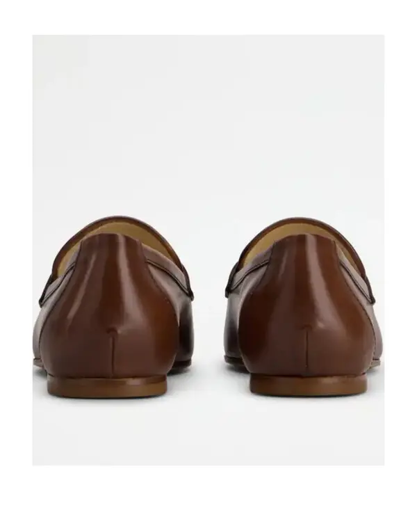 TOD'S T-logo Almond-toe Loafers - Brown