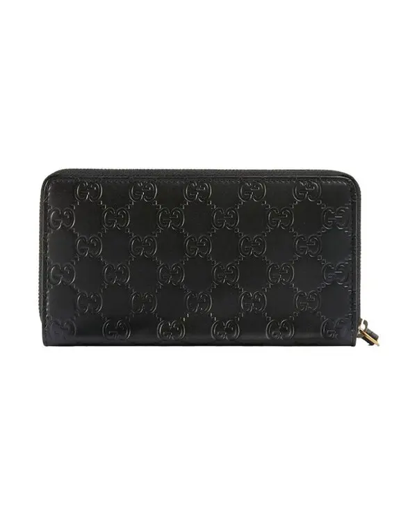 Gucci Cat Head Inlaid Zipper Wallet