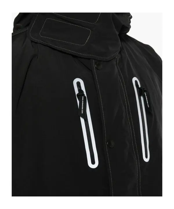 AND WANDER Hooded Casual Jacket With Reflective Stitching