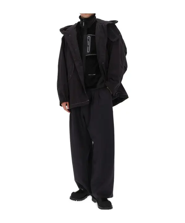 AND WANDER Hooded Casual Jacket With Reflective Stitching