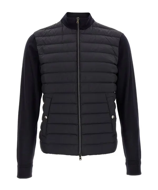 Herno Quilted Zipped Down Jacket - Blue