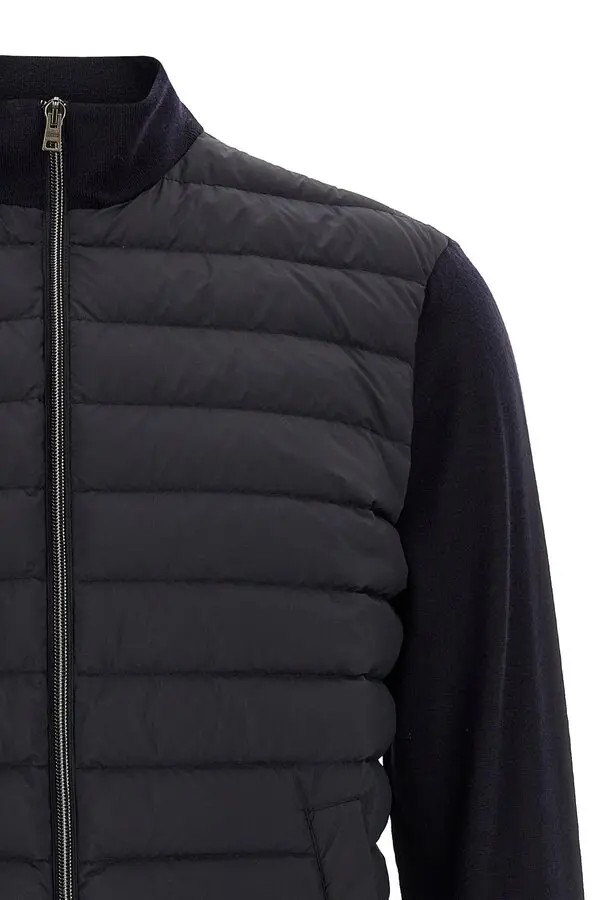 Herno Quilted Zipped Down Jacket - Blue