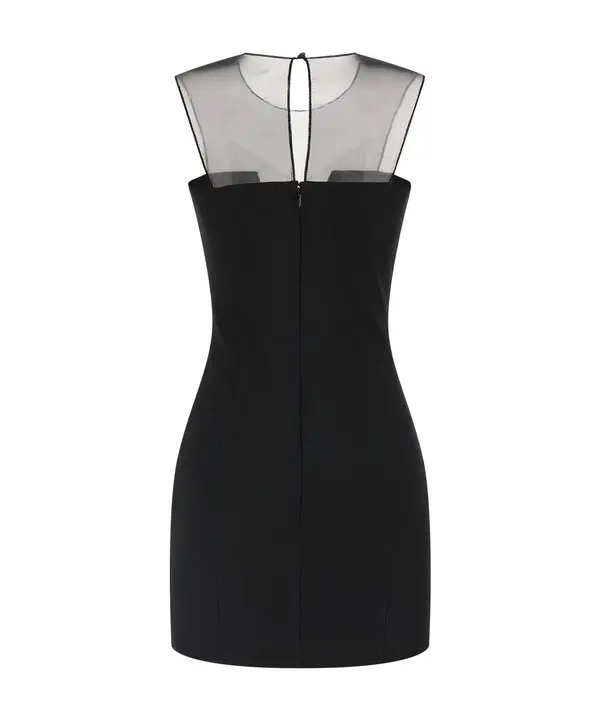 NENSI DOJAKA Sheer Insert Mini Dress