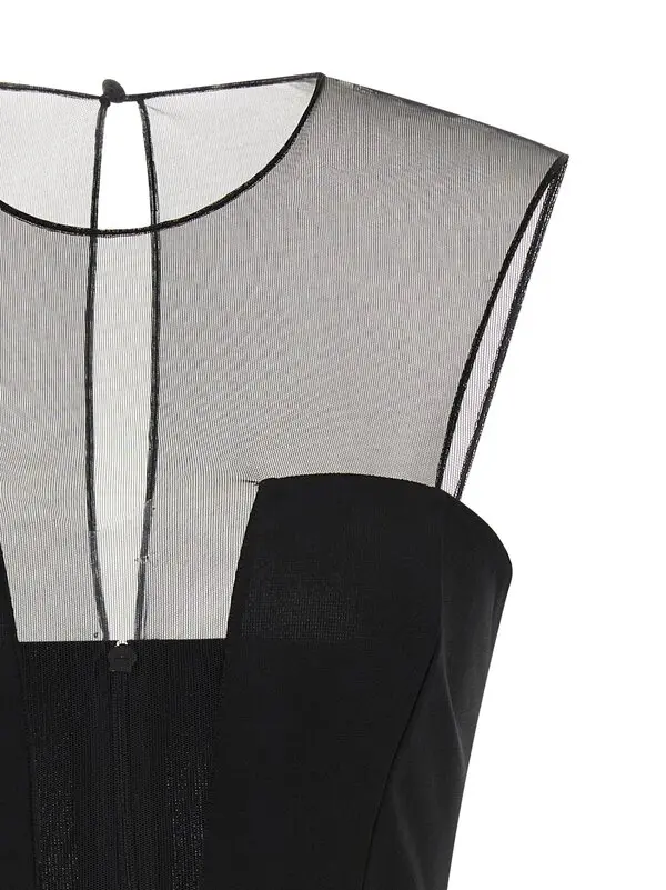 NENSI DOJAKA Sheer Insert Mini Dress