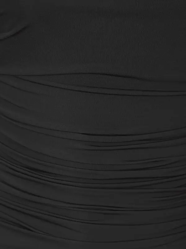 Elisabetta Franchi Asymmetrical One-shoulder Long Sleeve Top - Black