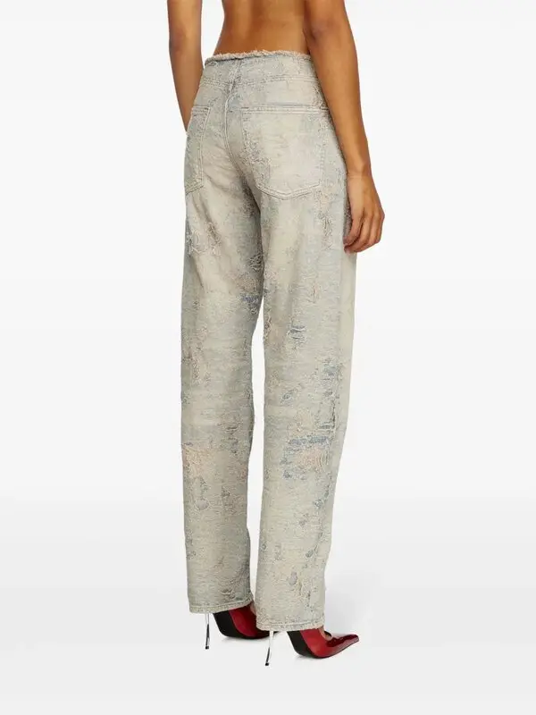 DIESEL® Distressed Logo Patch Jeans