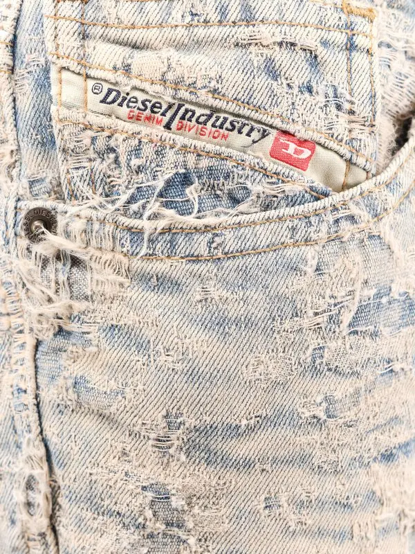 DIESEL® Distressed Logo Patch Jeans