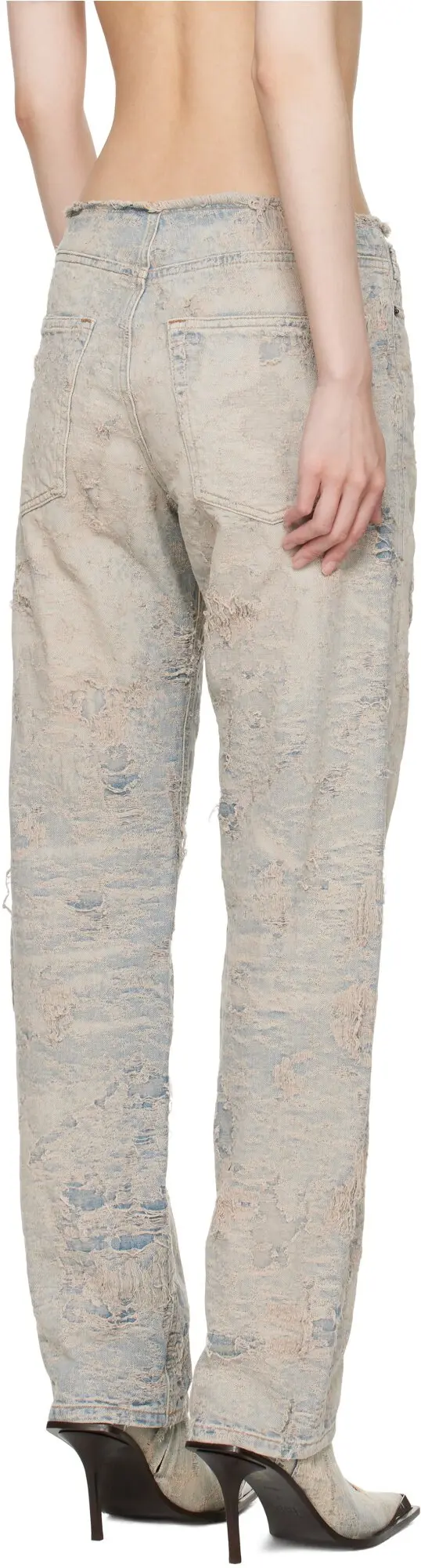 DIESEL® Distressed Logo Patch Jeans