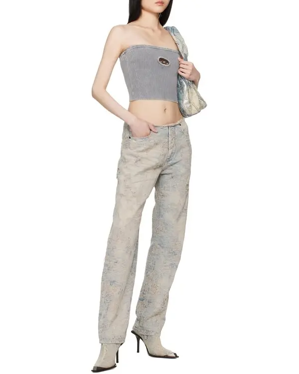DIESEL® Distressed Logo Patch Jeans