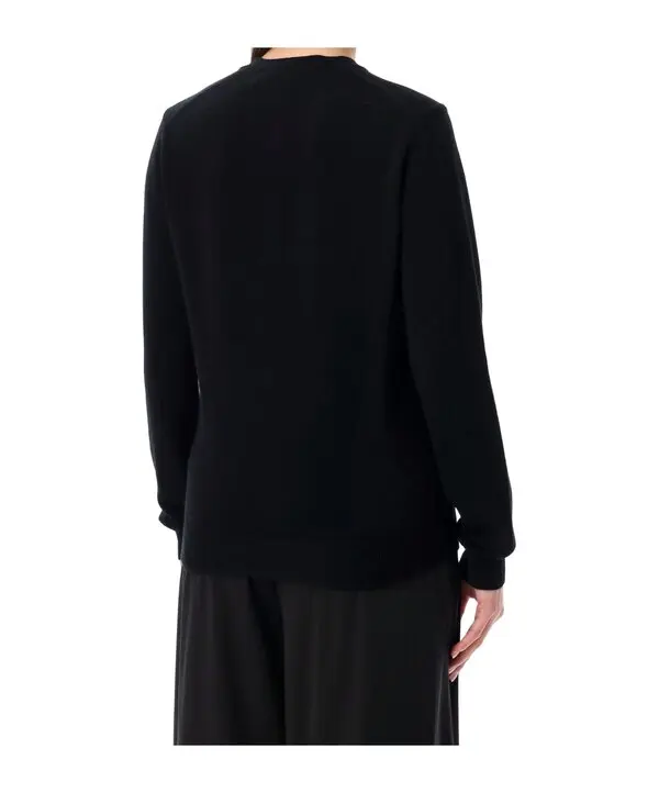 Play Comme Des Garcon Cardigan With Embellished Logo Patch