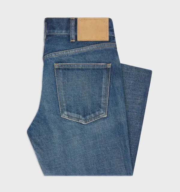 Celine Pearl Jeans In Dark Union Wash Denim