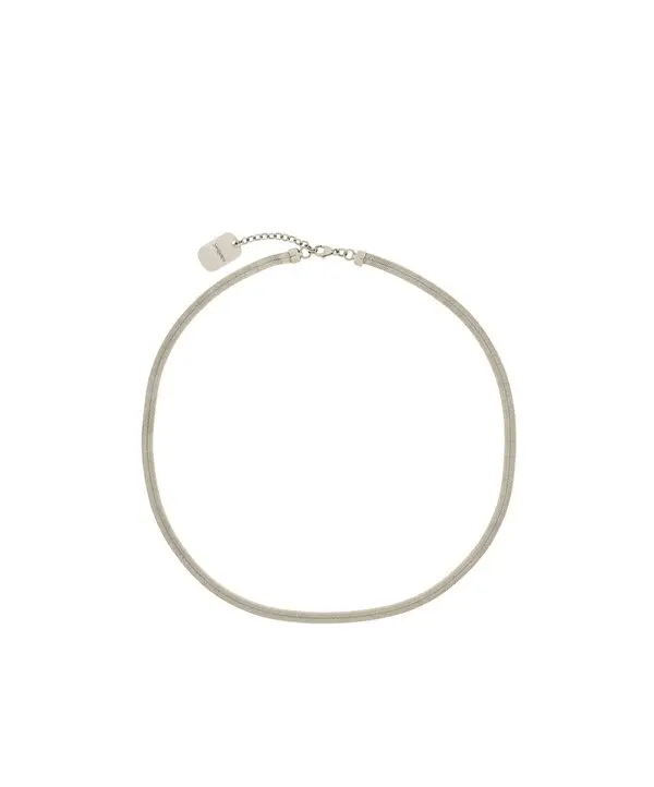 Saint Laurent Herringbone Chain Necklace - Yellow