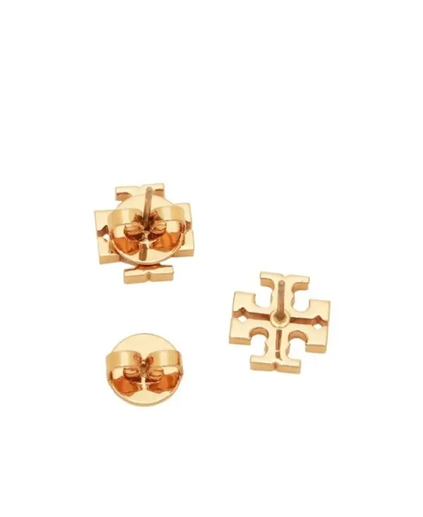 Tory Burch Kira Logo Stud Earrings - Yellow