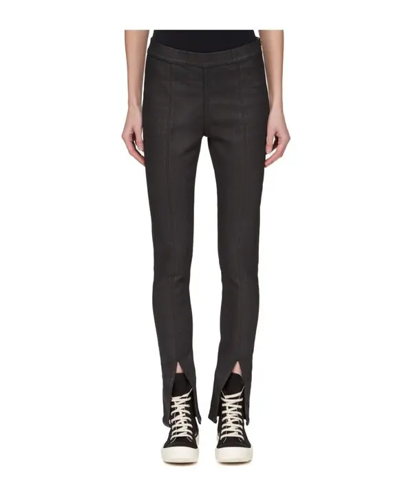 Rick Owens Slim-fit Jeans With Front Leg Seam And Calf Slit