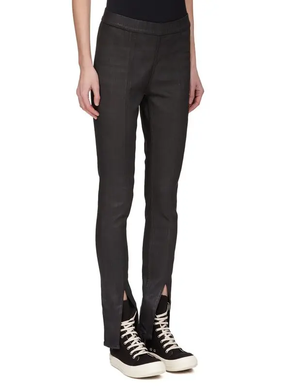 Rick Owens Slim-fit Jeans With Front Leg Seam And Calf Slit