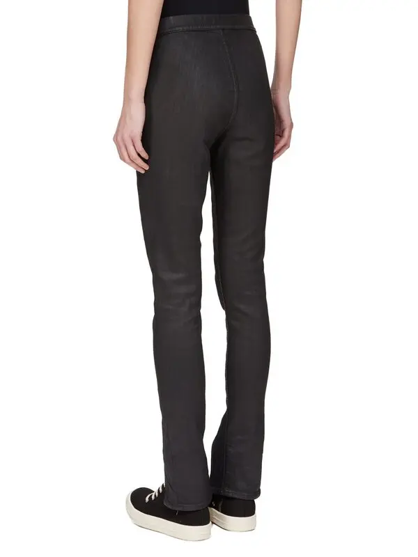 Rick Owens Slim-fit Jeans With Front Leg Seam And Calf Slit