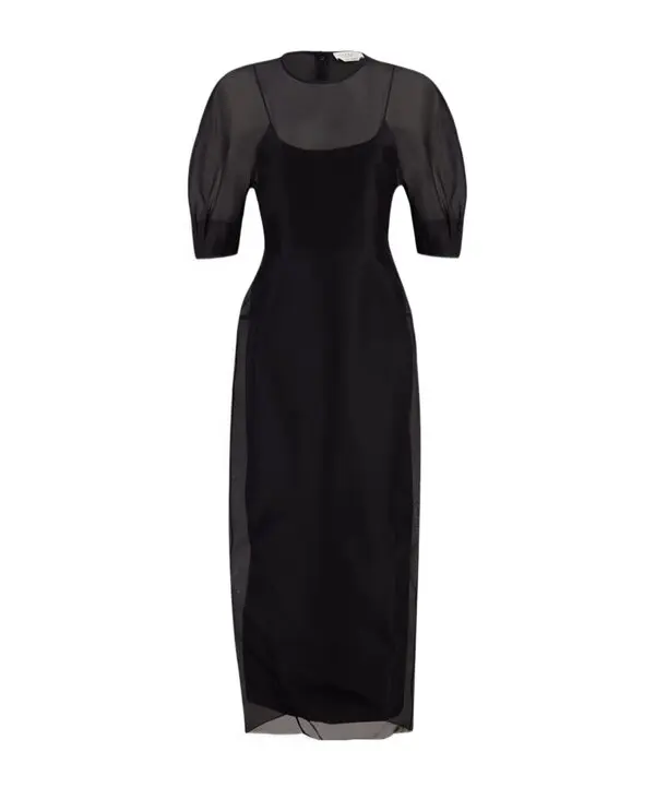 Gabriela Hearst Short Sleeve Crew Neck Dress
