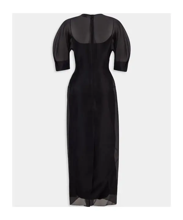 Gabriela Hearst Short Sleeve Crew Neck Dress