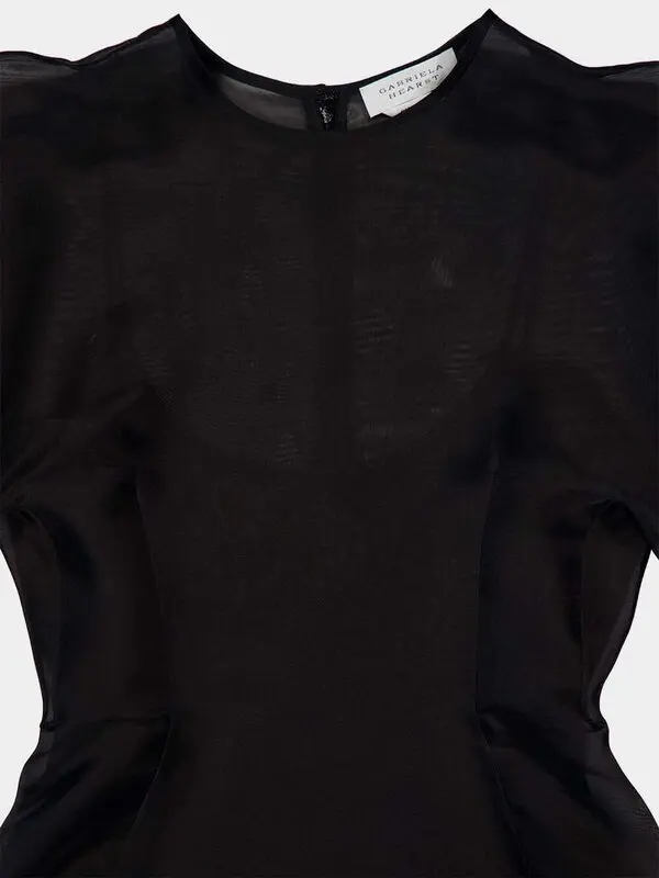 Gabriela Hearst Short Sleeve Crew Neck Dress