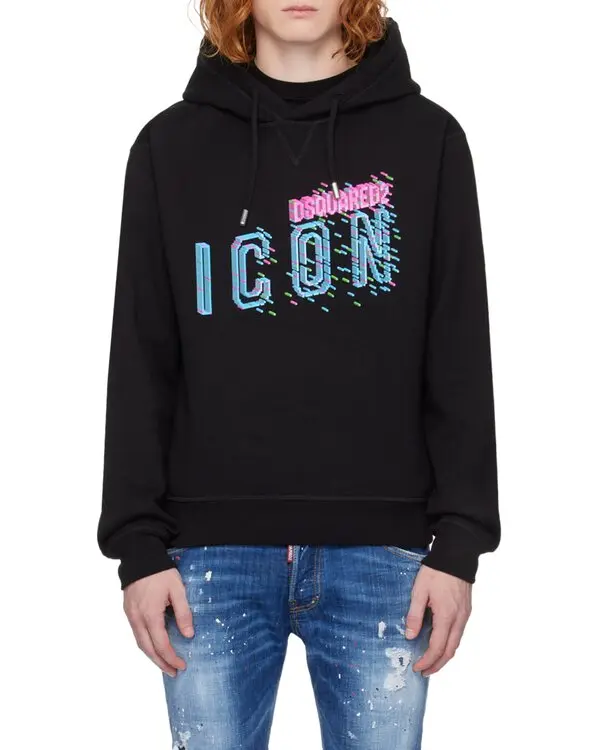Dsquared2 Icon Printed Drawstring Hoodie