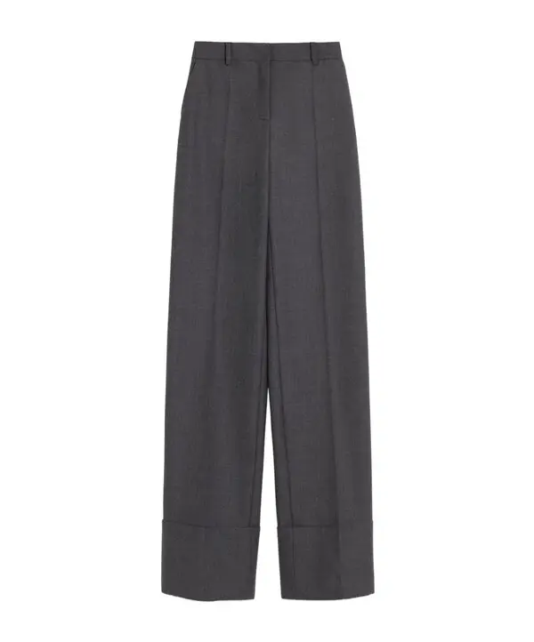 Valentino Garavani High Waist Straight Leg Trousers - Black