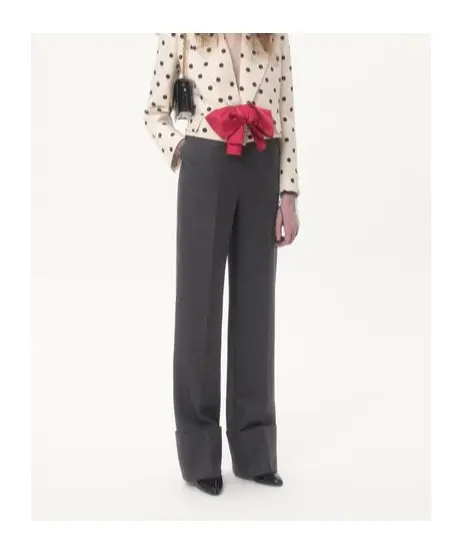 Valentino Garavani High Waist Straight Leg Trousers