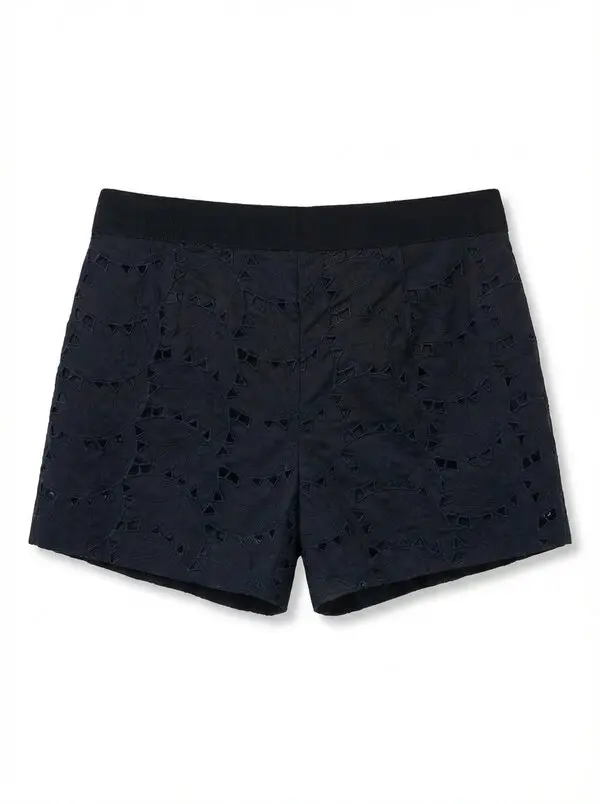 Max Mara Wide-leg Patterned Shorts With Elastic Waist