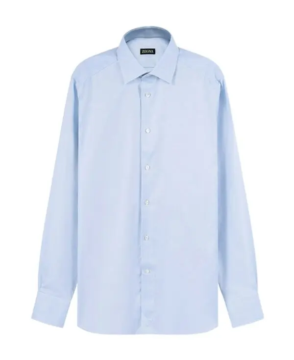 Zegna Dress Business Long-sleeved Shirt - Blue