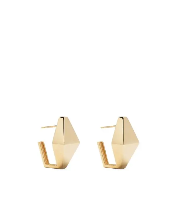 ALIITA 9kt Deco Rombo Earrings - Yellow Gold